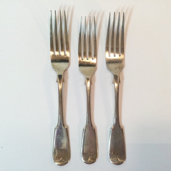 Vintage | Dining | 3 Silverplate Forks Fiddle Design Joseph Gilbert ...